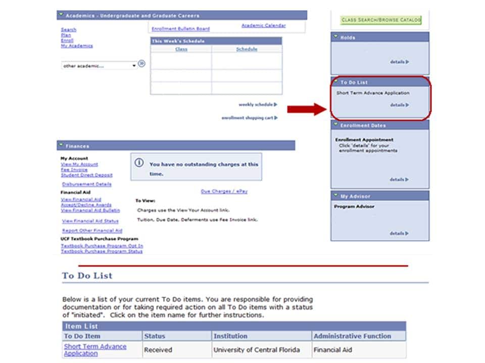 Understanding the To-Do List | UCF Office of Student Financial Assistance