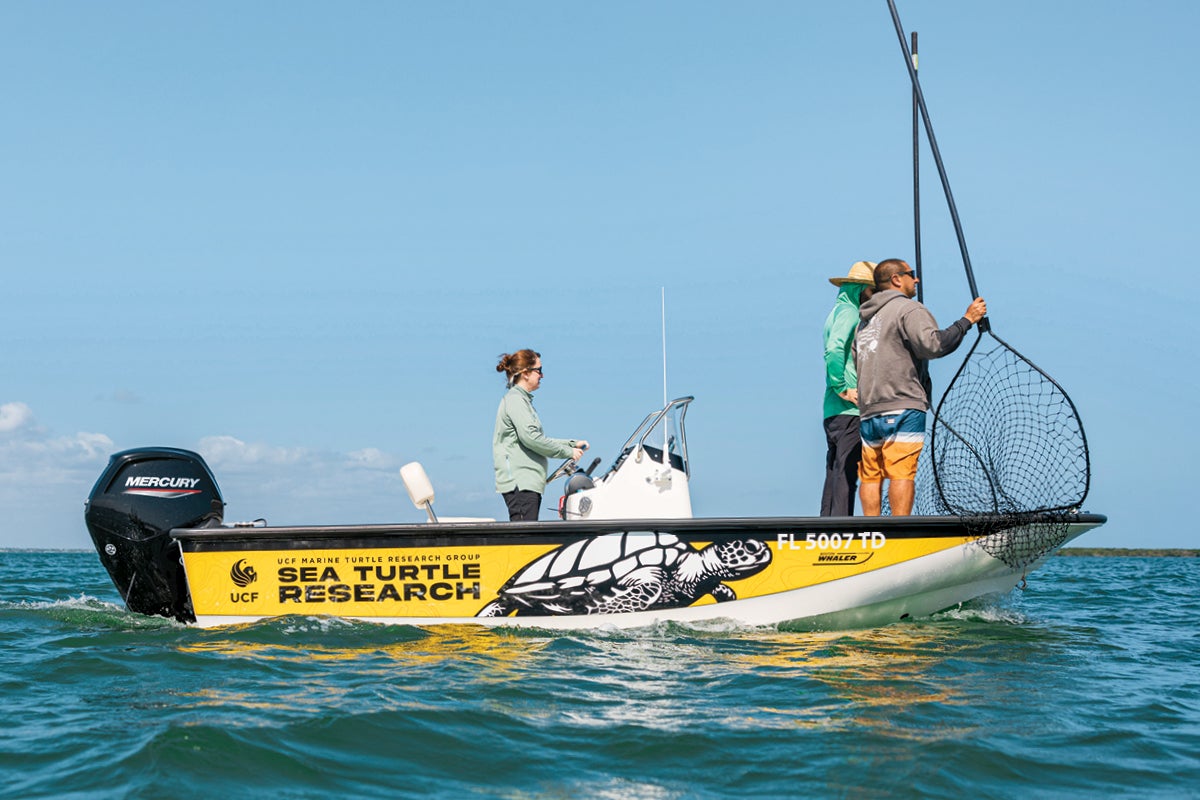 UCF's Marine Turtle Research Group's Boat Made Possible by Donors