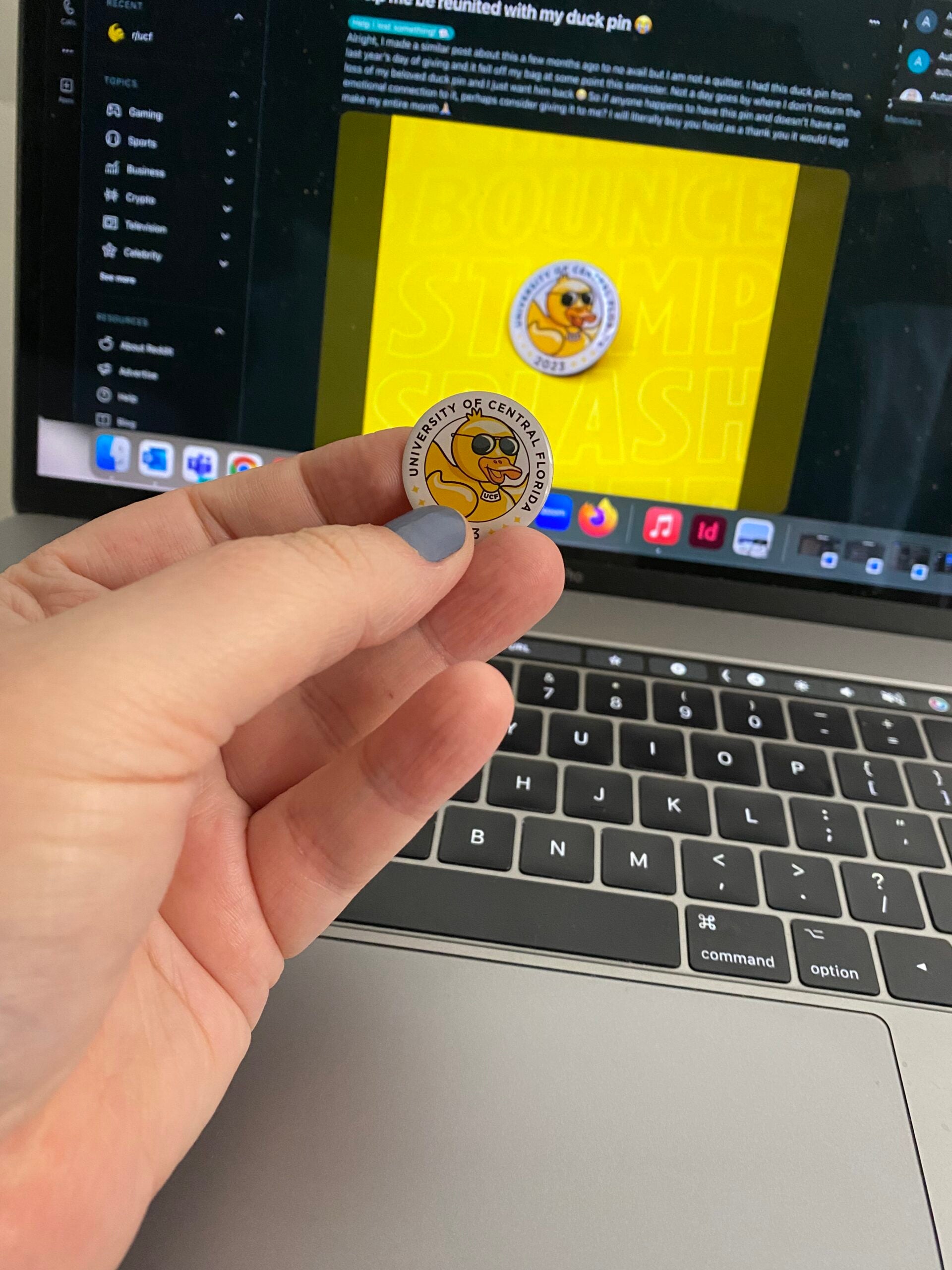 Help me be reunited with my duck pin 😭 : r/ucf