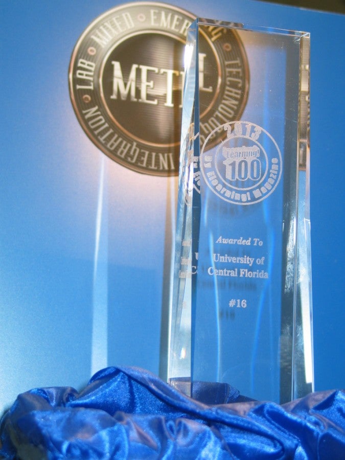 Elearning! 100 Award Goes to METIL Team | University of Central Florida ...